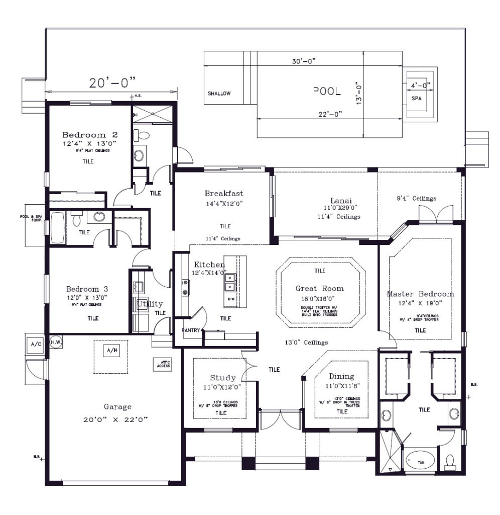 The Captiva Floorplan | FCI Homes | Marco Island Home Builder | FCI Homes